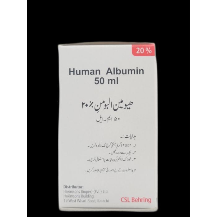 Buy Human Albumin 20% 50ml Behring Online at Best Price in Pakistan | DWatson Chemist